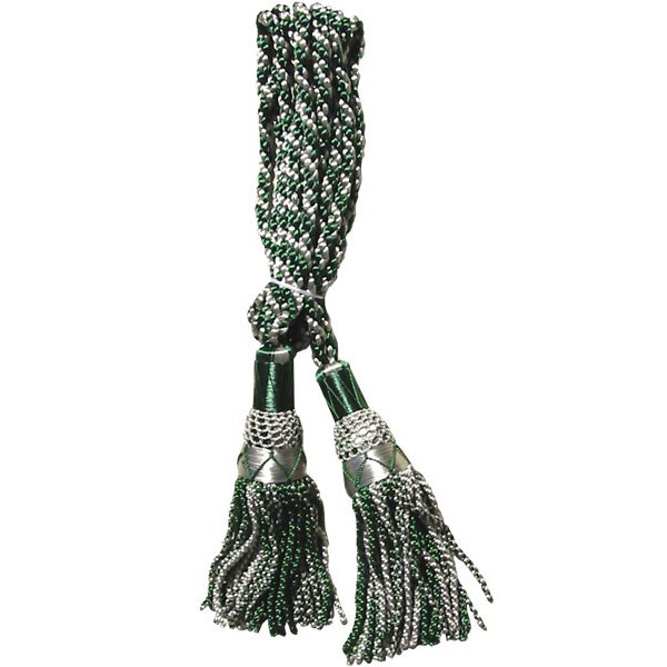 Green/White Silk Bagpipe Cords